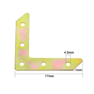 77x77x1mm L Shape Corner Brace Flat Mending Plates Brackets 10pcs ...