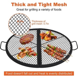 Foldable Fire Pit Cooking Grill Grate Camping Cookware - Bed Bath ...