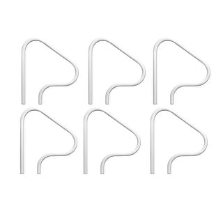 Saftron 3 Bend Return to Deck Polymer Swimming Pool Handrail, White (6 ...
