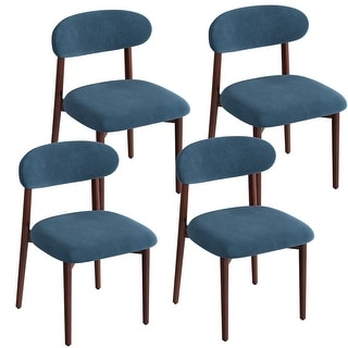 HOMYKA Wooden Dining Chair Set of 4, Modern Dining Chairs with with ...