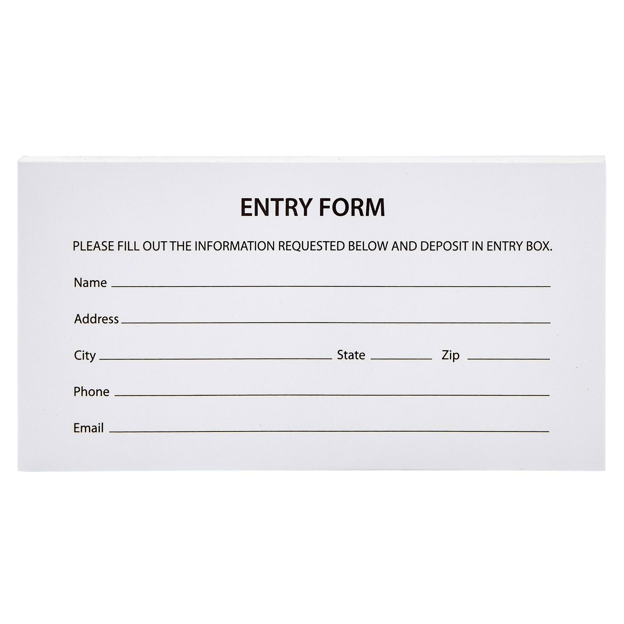 2000 Raffle Ticket Sheets, Blank Entry Forms for Contests, School ...