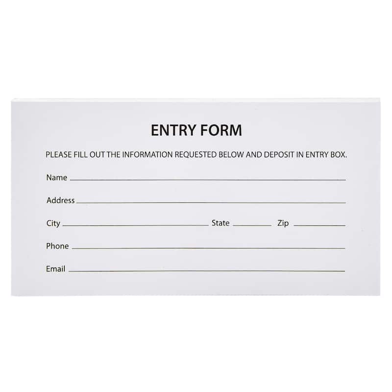 2000 Raffle Ticket Sheets, Blank Entry Forms for Contests, School ...