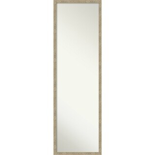 Non-Beveled Full Length On The Door Mirror - Jet Frame - Outer Size: 15 ...