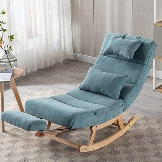Modern Armless Rocking Chair Chaise Longue Retractable Pedal Recliner ...
