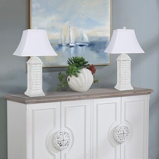Sanibel Twin Pack Shutter Table Lamp H28" - Coastal Style - Bed Bath ...