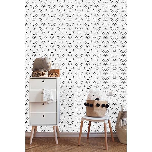 Simple Bunny Print Wallpaper - Bed Bath & Beyond - 32769697