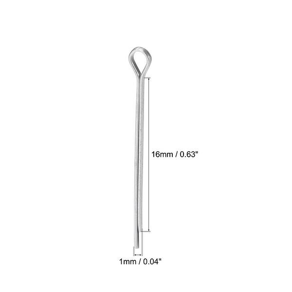 Split Cotter Pin inch x inch Carbon Steel 2-Prongs Silver 250Pcs - 1mm ...