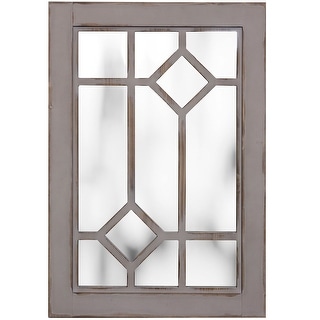 Weathered Gray Farmhouse Window Mirror - Bed Bath & Beyond - 36997859