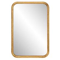 20 x 30 in. Gold Rectangular Mirror with Radius Corners - 20" W x 30" H x 1.5" D - On Sale - Bed ...