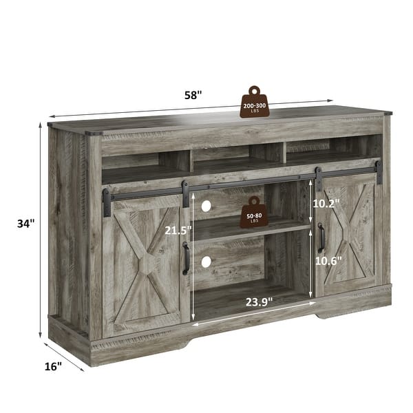 Country Style Design TV Stand Entertainment Center TV Cabinet - Bed ...