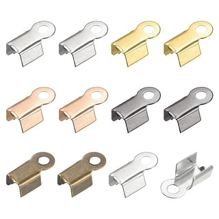 Fold Over Cord End, Terminators Crimp Cap Clasps Tips for Leather ...