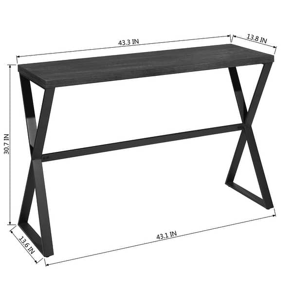43.3-in Console Table X-shaped Cross Legs Entryway Table - Bed Bath ...