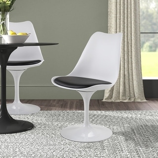 Swivel Tulip Side Chair,Dining Chair with Cushioned Seat and Curved ...
