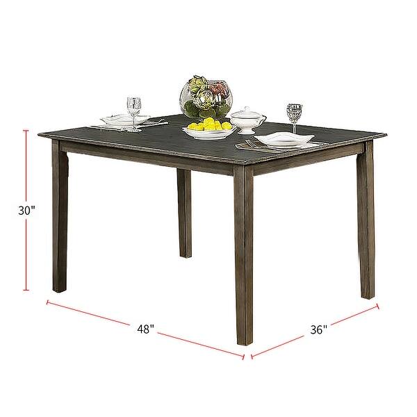Transitional Style Faux Leather Dining Table Set in Gray - Bed Bath ...