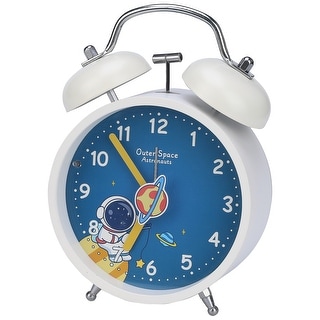 Desk Alarm Clock, Astronaut Pattern, Loud Alarms, Non-Tick,Night Light ...