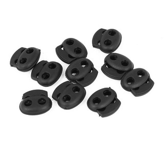 10 Pcs 4.5mm Dia Double Hole Drawstring Cord Locks for Clothing Hood ...