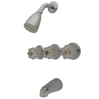 Kingston Brass Three-Handle Tub and Shower Faucet - Bed Bath & Beyond ...