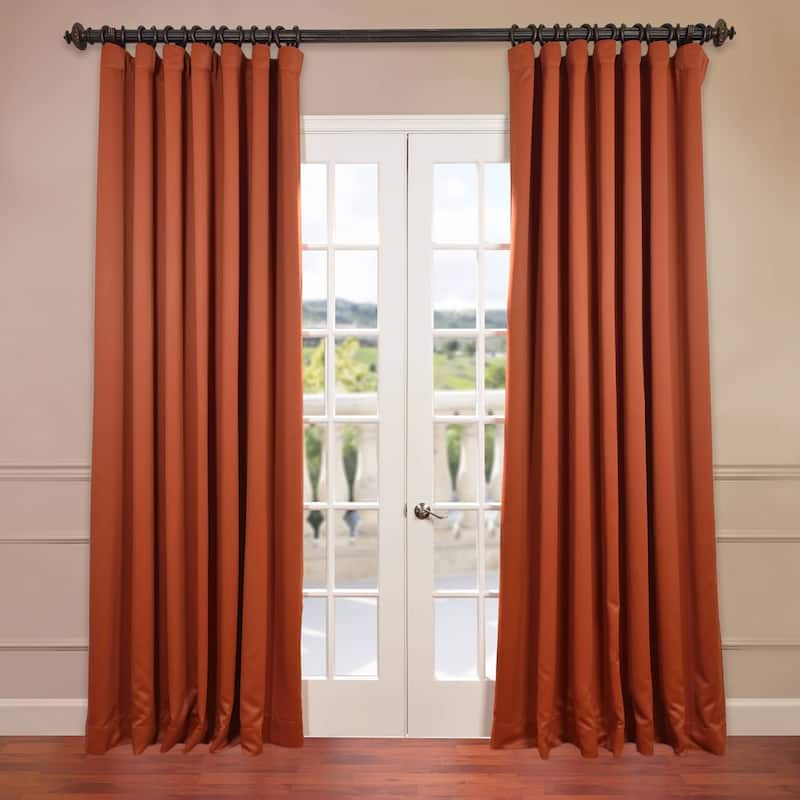Exclusive Fabrics Extra Wide Room Darkening 108-inch Curtain (1 Panel ...