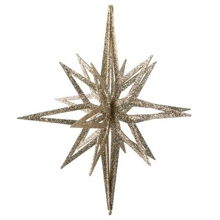 Vickerman 16" Champagne Iridescent Star Christmas Ornament - Tan - Bed ...