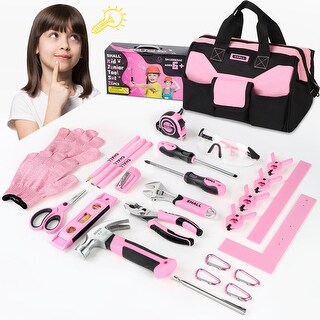 26-Piece Kids Tool Set , Tool Kit with 12" Tool Bag, Real Tools for ...