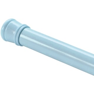 Light Blue Adjustable Spring Tension Curtain Rod Heavy Duty Anti-slip ...