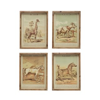 Wood Framed Animal Wall Decor with Glass Cover - Bed Bath & Beyond ...
