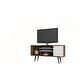 TV Stand with Splayed Legs, Ample Storage, and Wire Management for ...