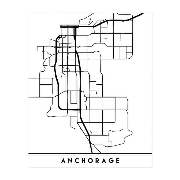 Anchorage Alaska Maps Coordinates Urban Art Print/Poster - Bed Bath ...