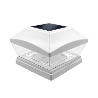 Ultra Bright White Solar Post Cap Light with Two 28-Lumen SMD LEDs ...