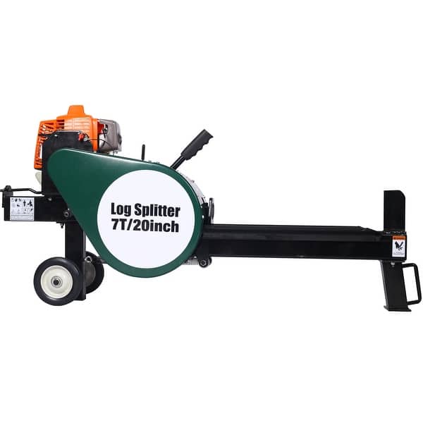 Double Flywheel 7-Ton Compact Horizontal Gas Electric Log Splitter ...
