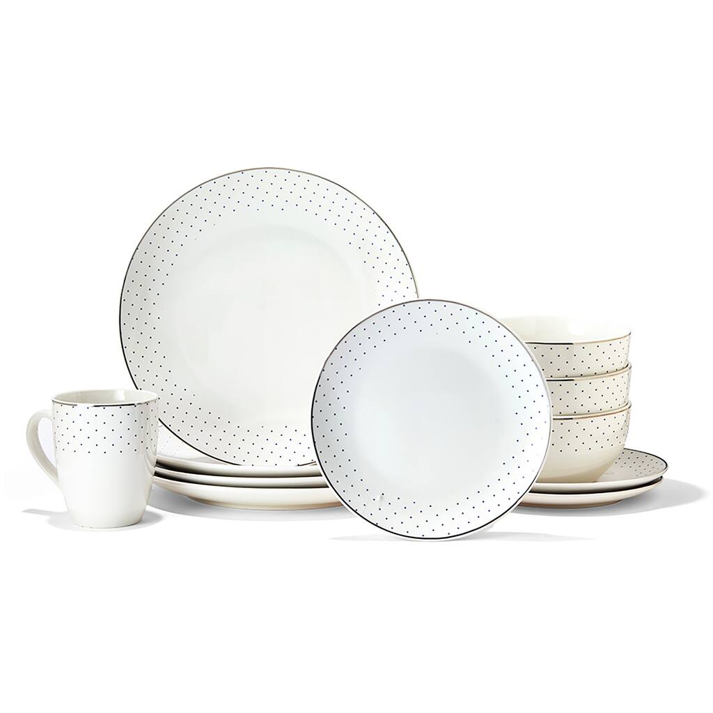 Isabelle Porcelain 16 Pc Dinnerware Set - Overstock - 35530498