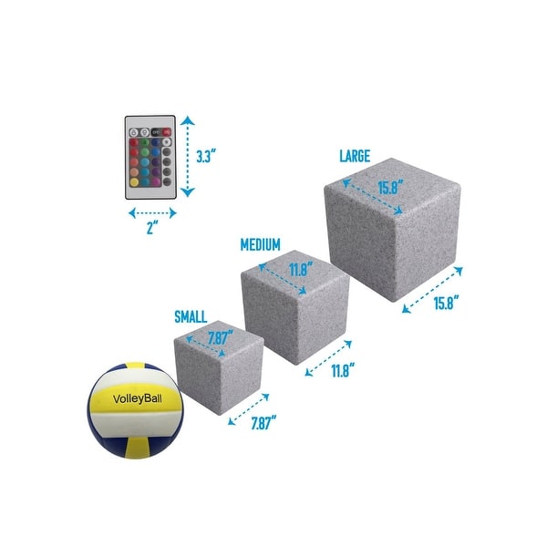 INNOKA Rechargeable Waterproof Floating LED Cube Light Glowing Light w ...
