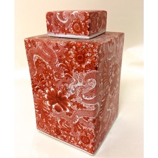 Cinnabar Square Tea Jar - 15 - Bed Bath & Beyond - 40711838