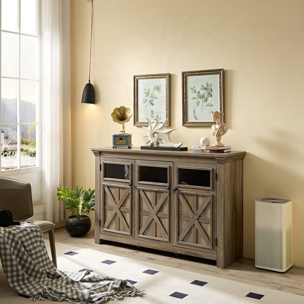 gray wash sideboard buffet