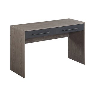 Elmore Grey Oak and Black Writing Desk with 2-Drawer - Bed Bath ...
