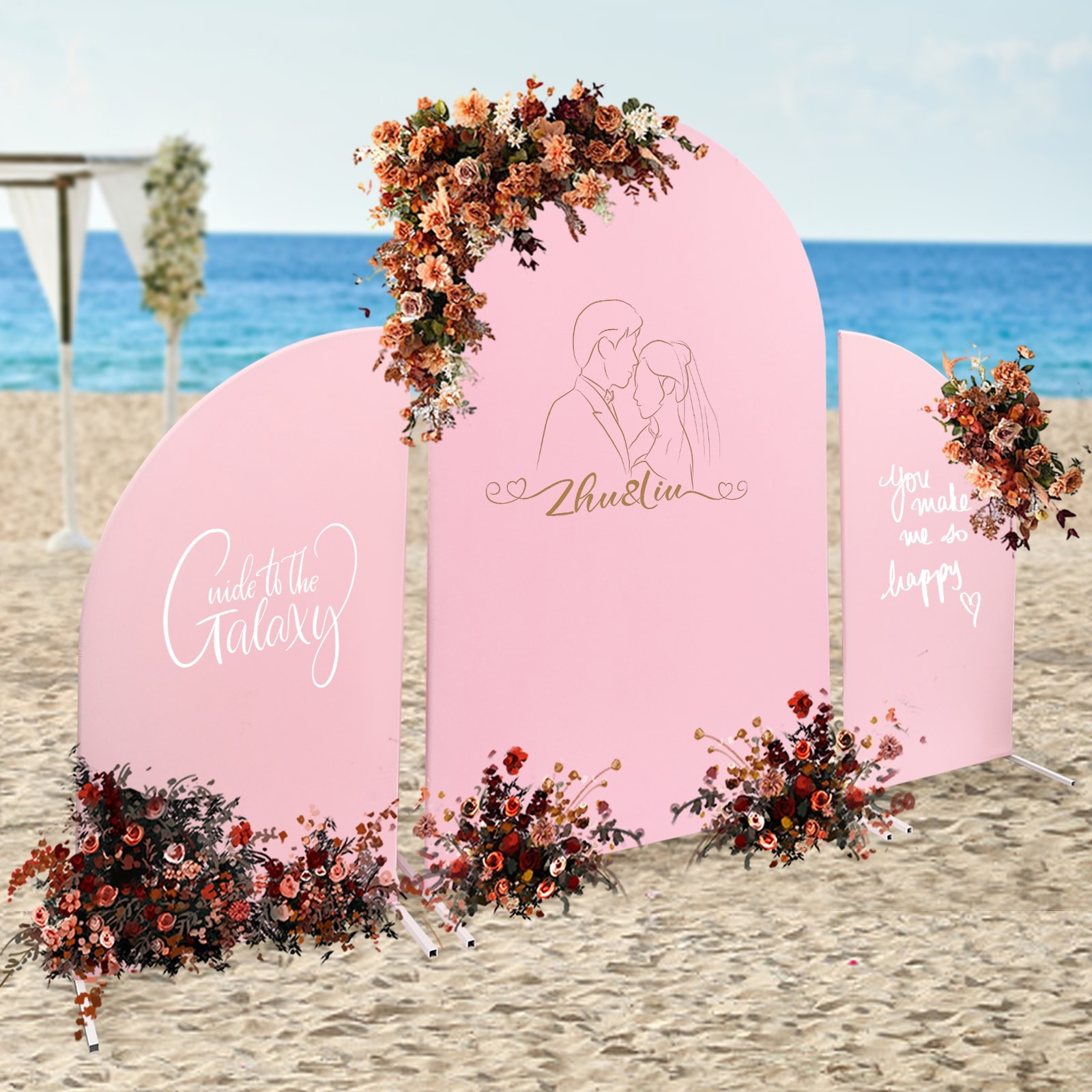 Metal Wedding Garden Arch Trellis Heavy Duty Backdrop Arch Frame Stand ...