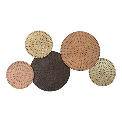 Multicolor Metal Disc Centerpiece - Overstock - 33322668