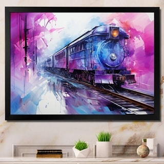 Designart "Abstract Train Translucent Rhythms III" Transportation ...