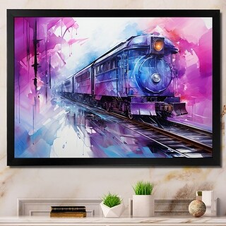Designart "Abstract Train Translucent Rhythms III" Transportation ...