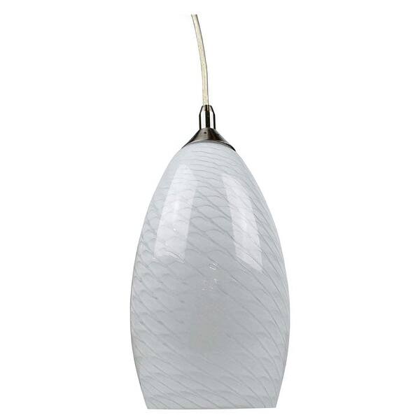 7 inch pendant light with art glass shade hanging light fixture - N/A ...