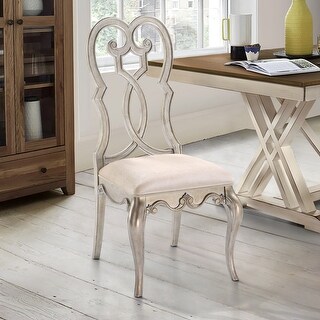 Madigan Ivory and Antique Champagne Side Chairs (Set of 2) - Bed Bath ...