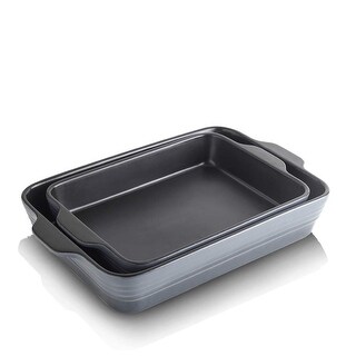 Bakeware Set, Ceramics Baking Dish Set, Rectangular Casserole Dish Set ...