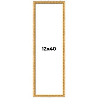12x40 Frame Gold Real Wood Picture Frame Width 1 inches | Interior ...