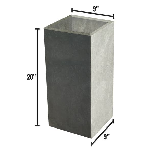 Durx-litecrete Lightweight Concrete Cement Color Tall Planter-Small - 8 ...