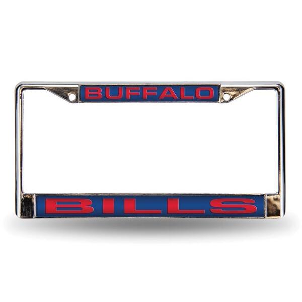 NFL Buffalo Bills Blue Laser Chrome Acrylic License Plate Wall Frame ...