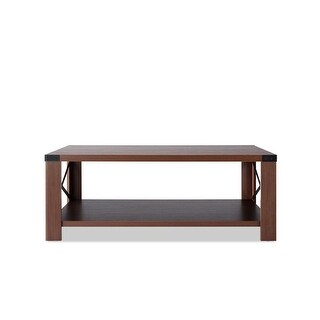 Coffee Table Rectangular Entryway Table Center Table with Open Storage ...