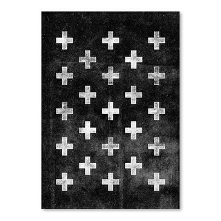 Americanflat - Swiss Cross Pattern Black by Motivated Type - 16"x20 ...