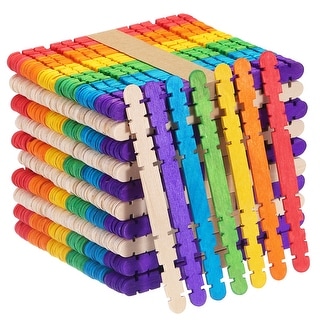 Rainbow Wood Craft Sticks, Colorful Sticks 4.5" Wooden Craft Stick ...
