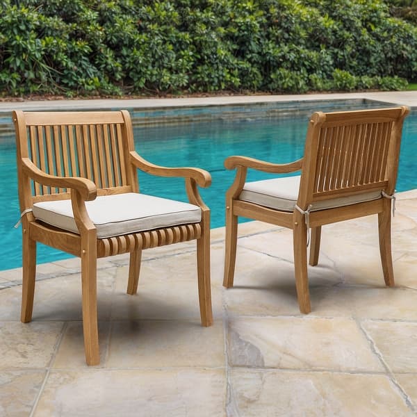 Cambridge Casual 2-piece Chara Teak Patio Dining Chair with Cushion ...