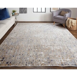 Grand Bazaar Corben Machine Made Geometric Transitional Area Rug - 4' x ...
